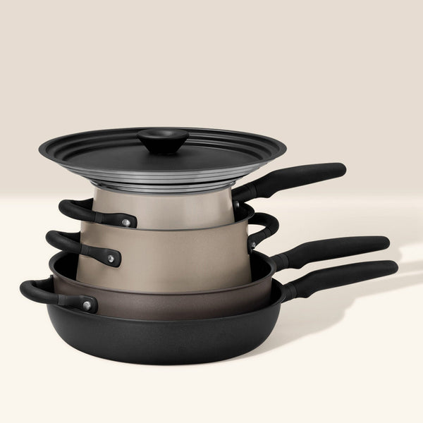 Meyer Cookware - Accent 6 Pc Cookware Set Cinder & Smoke Edition